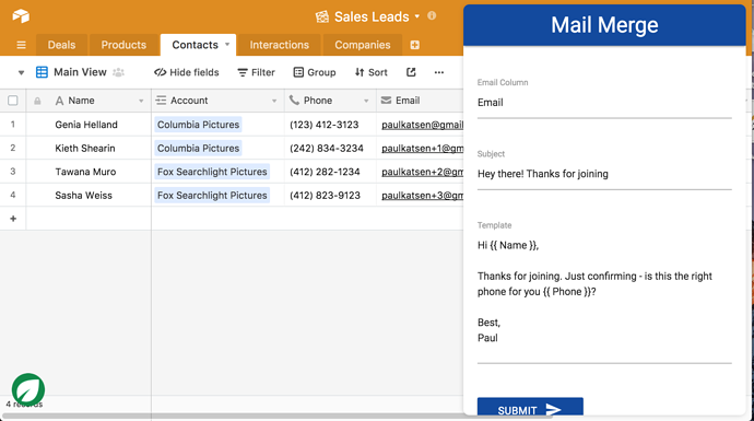 Mail Merge Add-on with Blockspring Scripts | BuiltOnAir